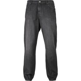Urban Classics Herren Bequeme Jeans "Urban Classics Herren Loose Fit Jeans"realschwarz washed, Gr. 33, unifarben, 100% Baumwolle, Jeans