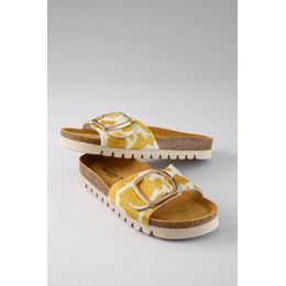 ANISTON SHOES Damen Pantolette, Gr. 36, gelb, Synthetik, Schuhe, Sommerschuh, Strandschuh, Hausschuh - NEUE KOLLEKTION