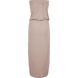 Urban Classics Damen Shirtkleid "Urban Classics Damen Ladies Viscose Bandeau Dress"duskrose, Gr. XS, unifarben, 95% Viskose, 5% Elasthan, Kleider