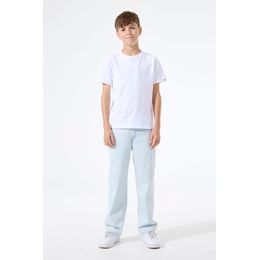 Garcia Jungen Straight-Jeans "Ilyano", blau, Gr. 128, Denim/Jeans, Obermaterial: 100% Baumwolle, Jeans, Etwas niedrigere Leibh&ouml;he