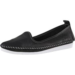 Andrea Conti Damen Slipper, Gr. 42, schwarz, Glattleder, Leder, Schuhe