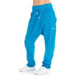WINSHAPE Damen Haremshose "UNISEX 4Pocket Pants WH13", blau, Gr. XS, 90% Baumwolle, 10% Elasthan, Hosen