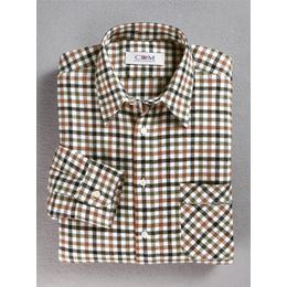 CLASSIC Herren Karohemd, gr&uuml;n, Gr. 41, gemustert, kariert, mehrfarbig, 100% Baumwolle, Hemden