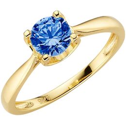Damen Fingerring "Schmuck Geschenk Silber 925 Silberring Solit&auml;r-Optik", 53, Silber 925 (Sterlingsilber), 2,2mm, gold, ANISTON JEWELRY & WATCHES,