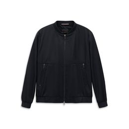 Bugatti Herren Blouson "Regular Fit", schwarz, Gr. 50, unifarben, 100% Polyester, Jacken, water-repellent mit Collegekragen