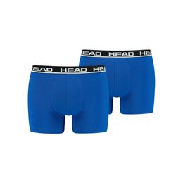 Head Herren Boxershorts "Head BASIC BOXER 2P", Gr. M, blau, Obermaterial: 95% Baumwolle, 5% Elasthan, unifarben, Unterhosen, mit elastischem Logobund