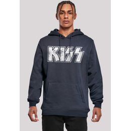 F4NT4STIC Herren Kapuzenpullover "Kiss Rock Music Band Vintage Logo", blau, Gr. XXL, Obermaterial: 65% Baumwolle, 35% Polyester, Pullover, Premium