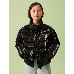 name it M&auml;dchen Steppjacke "NKFMANON PUFFER JACKET"schwarz, Gr. 134, unifarben, Web, Obermaterial: 100% Nylon, Jacken