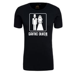 logoshirt Herren T-Shirt "Game Over", schwarz, Gr. L, unifarben, 100% Baumwolle, Shirts, mit lustigem Print