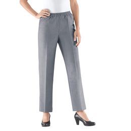CLASSIC Damen Schlupfhose, grau, Gr. 20, meliert, unifarben, 53% Polyester, 43% Schurwolle, 4% Elasthan, Hosen