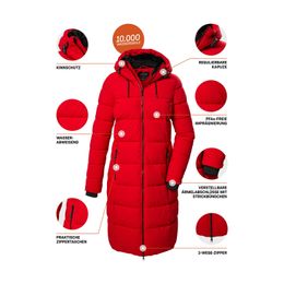 Killtec Damen Steppmantel "KOW 56 WMN QLTD CT", rot, Gr. 38, Obermaterial: 100% Polyester;Futter: 100% Polyester;F&uuml;llung: 100% Polyester, M&auml;ntel,