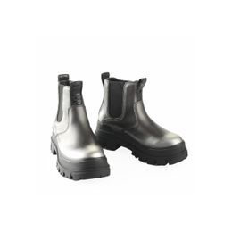 Buffalo Damen Stiefel "Buffalo Aspha Chelsea Vntg Vegan Nappa", Gr. 39pewter, schwarz, Kunstfaser, unifarben, Schuhe