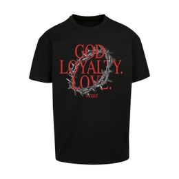 Damen T-Shirt "Upscale by Mister Tee Unisex God Loyalty Love Oversize Tee"schwarz, Gr. L, UPSCALE BY MISTER TEE, unifarben, 100% Baumwolle, Shirts