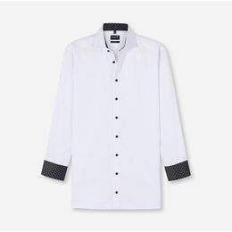 OLYMP Herren Langarmhemd "Luxor modern fit", wei&szlig;, Gr. 47, Web, Obermaterial: 100% Baumwolle, Hemden, Global-Kentkragen, Businesshemd, modern fit
