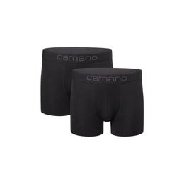 Camano Herren Boxershorts "2er Pack", Gr. M, schwarz, 95% Baumwolle, 5% Elasthan, Unterhosen
