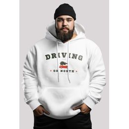 F4NT4STIC Herren Kapuzenpullover "Driving Home Weihnachten PLUSSIZE", wei&szlig;, Gr. XL, Obermaterial: 65% Baumwolle, 35% Polyester, Pullover, Premium