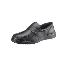 Airsoft Herren Slipper, Gr. 42, schwarz, Glattleder, Schuhe