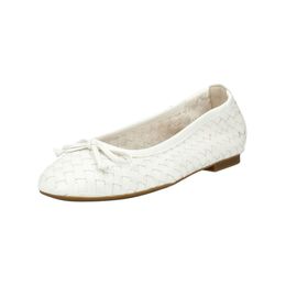 Gabor Damen Ballerina "Gabor Ballerinas Glattleder", Gr. 40, wei&szlig;, Glattleder, Schuhe