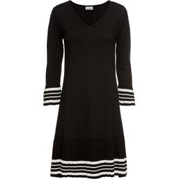bonprix Damen Strickkleid, schwarz, Gr. 32, Obermaterial: 80% Viskose, 20% Polyamid. Unterteil: 80% Viskose, 20% Polyamid, Kleider, aus Viskose und