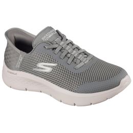 Skechers Damen Slip-On Sneaker "GO WALK FLEX-GRAND ENTRY", Gr. 39, gr&uuml;n, Textil, Schuhe, Slipper mit Slip-ins zum Schlupfen