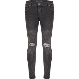 2Y Premium Herren Bequeme Jeans "2Y Premium Herren 2Y Skinny Fit Jeans"anthrazit, Gr. 33, unifarben, 100% Baumwolle, Jeans