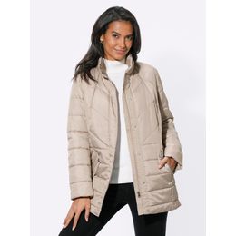 Casual Looks Damen Steppjacke, beige, Gr. 40, unifarben, 100% Polyester, Wattierung:100% Polyester, Jacken