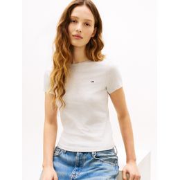 Tommy Jeans "TJW SLIM C-NECK TEE" mit Logo-Stickerei