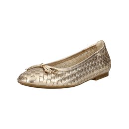 Gabor Damen Ballerina "Gabor Ballerinas Glattleder", Gr. 40, gold, Glattleder, Schuhe