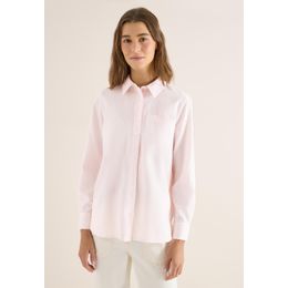 Cecil Damen Langarmbluselight blush rose, Gr. XXL, unifarben, Web, 75% Baumwolle, 25% Modal, Blusen, mit gestreiftem Seersucker-Look