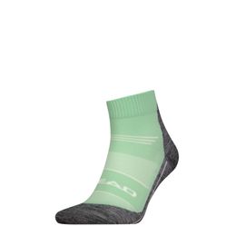 Head Herren Kurzsocken "Head HIKING COOL QUARTER 1P", Gr. 43, gr&uuml;n, Materialmix, Socken