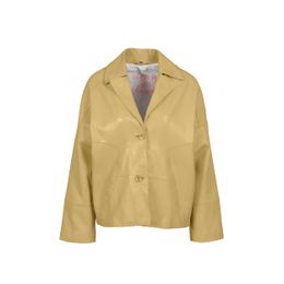 Freaky Nation Damen Lederjacke "Summerly-FN", gelb, Gr. S, Oberstoff: 100% Leder. Futter: 100% Baumwolle, Jacken