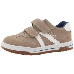Lurchi Kinder Klettschuh "Berry", Gr. 35beige, wei&szlig;, Leder, Veloursleder, Schuhe, Sneaker, Halbschuh, Freizeitschuh, Gr&ouml;&szlig;enschablone zum Download