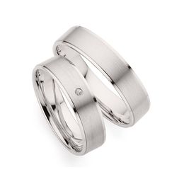 Phoenix PH&Ouml;NIX Damen Trauring "Schmuck Geschenk Silber 925 Trauring Ehering LIEBE versch. Varianten", 63, 0,01 SI = kleine Einschl&uuml;sse mit Brillant, Silber