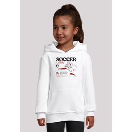 F4NT4STIC Jungen Kapuzenpullover "Soccer Vibes Sport Fan", wei&szlig;, Gr. 134, Obermaterial: 65% Baumwolle, 35% Polyester, Pullover, Premium Qualit&auml;t