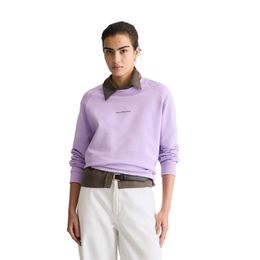 Marc O'Polo Damen Sweatshirtwild orchid, Gr. L, MARC O'POLO DENIM, angeraute Sweatware, Obermaterial: 100% Baumwolle, Sweatshirts, relaxed fit, aus Organic