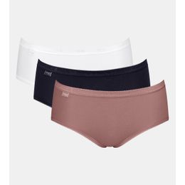 Sloggi Damen Midislip "Basic+ Midi", Gr. 48, bunt, Single Jersey, Obermaterial: 95% Baumwolle, 5% Elasthan, Unterhosen, perfekter Sitz, besonders