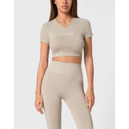 T-Shirt Plein Sport "T-Shirt", Damen, Gr. L, 72, schwarzgrau, Obermaterial: 56% Polyamid, 39% Polyester, 5% Elasthan, Shirts T-Shirt