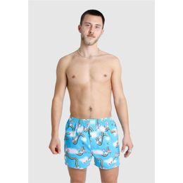 Lousy Livin Underwear LOUSY LIVIN Herren Boxershorts "Sky Gym & Dolphin 2 Pack", Gr. M, blau, 100% Baumwolle, Unterhosen, mit buntem Allover-Print