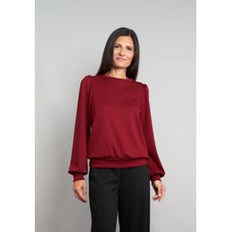Seidel Moden Damen Langarmshirt "Exklusiv bei OTTO", rot, Basic, Gr. 36, unifarben, Jersey, Obermaterial: 50% Polyester, 45% Viskose, 5% Elasthan,