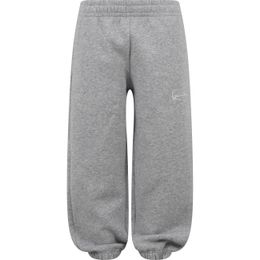 Jogginghose Karl Kani "Karl Kani Small Signature Essential Sweatpants Junior", M&auml;dchen, Gr. 122/128, Normalgr&ouml;&szlig;en, grau, 70% Baumwolle, 30% Polyester, unifarben, normal, Hosen Jogginghose