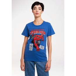 logoshirt Damen T-Shirt "Marvel - Spider-Man Merciless Foes", blau, Gr. XL, bedruckt, 100% Baumwolle, Shirts, mit lizenziertem Print