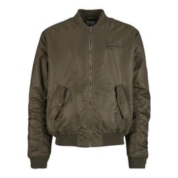 Karl Kani Herren Bomberjacke "Karl Kani KK Kani Back Embroidery Bomberjacket"braun, Gr. L, 100% Polyester, Jacken