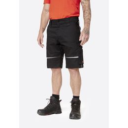 Herren Arbeitsshorts "AKRON Flex Workwear Arbeits-Cargoshorts", schwarz, Gr. 48, HERO by John Medoox, Sweatware, 55% Baumwolle, 42% Polyester, 3%