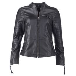 JCC Damen Bikerjacke "DI-002", schwarz, Gr. 36, Oberstoff: 100% Lammleder / Futter: 100% Polyester, Jacken