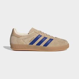 Herren Sneaker "GAZELLE INDOOR", adidas originals, Gr. 42magic beige, royal blau, wonder wei&szlig;, Leder, Schuhe