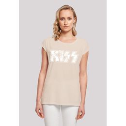 F4NT4STIC Damen T-Shirt "Kiss Rock Band Vintage Logo", wei&szlig;, Gr. XS, Obermaterial: 100% Baumwolle, Shirts, Premium Qualit&auml;t, Musik, By Rock Off