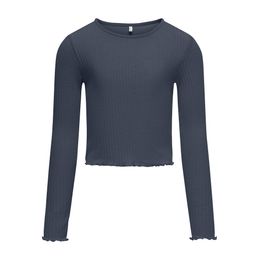 KIDS Only "KOGNELLA L/S O-NECK TOP JRS NOOS" in kurzer Form und mit s&uuml;&szlig;en Wellenkanten am Saum