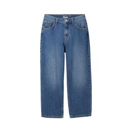 Tom Tailor Jungen 5-Pocket-Jeans, blau, Gr. 140, unifarben, Denim/Jeans, Obermaterial: 100% Baumwolle, Jeans, Baggy Jeans- mit ausgestelltem Bein