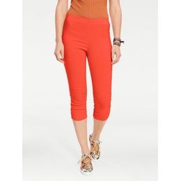 Heine Damen Caprihose, orange, Gr. 36, unifarben, 70% Viskose, 25% Polyamid, 5% Elasthan, Hosen