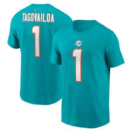 Nike Damen T-Shirt "Nike T-Shirt Miami Dolphins Nike Tagovailoa 1", gr&uuml;n, Gr. L, 100% Baumwolle, Shirts